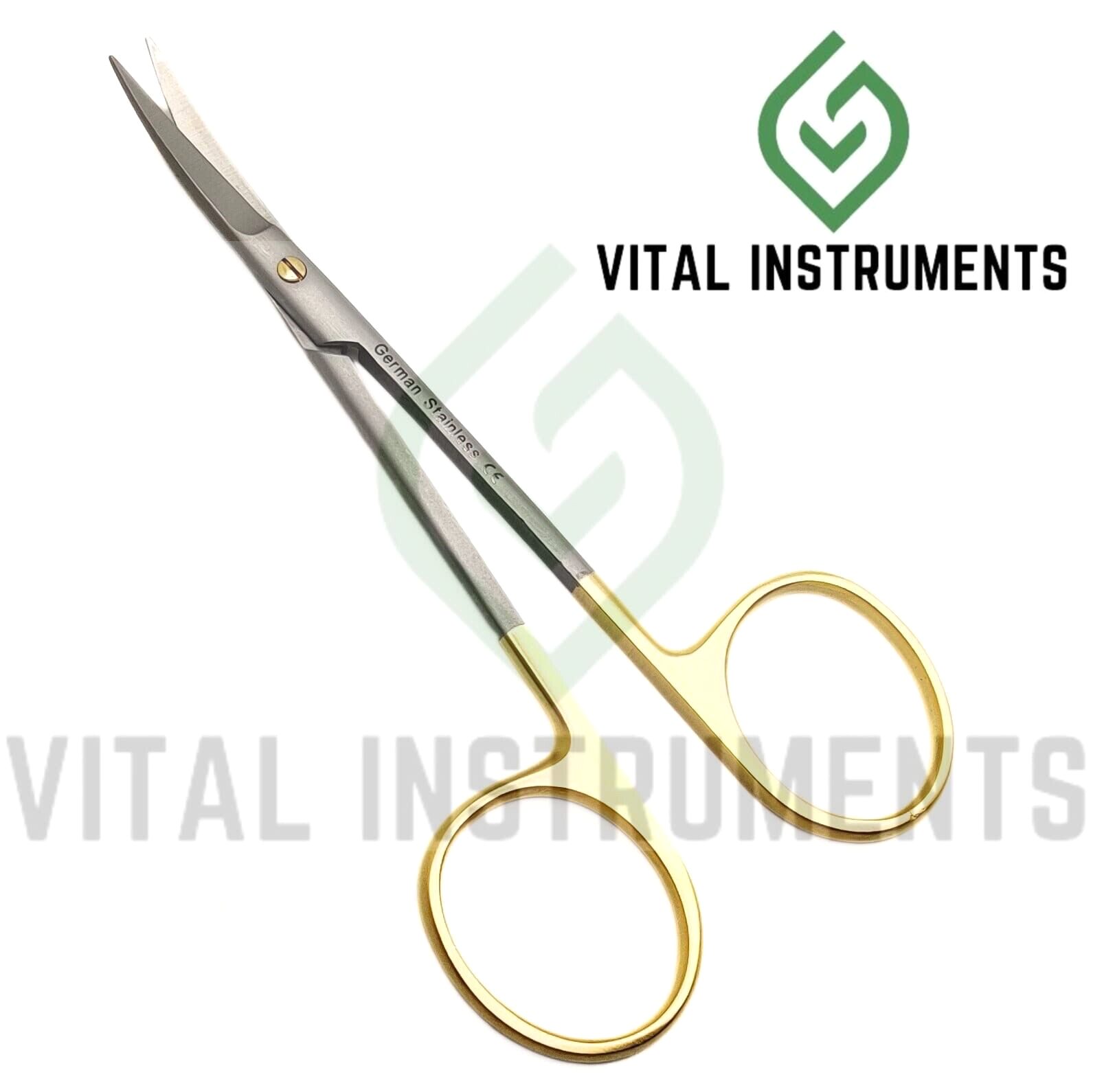 Iris Surgical Scissors 4.5" Curved Surgical-Vet Instrument German Gold ...