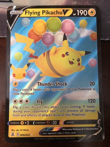 Pokemon TCG Celebrations Flying Pikachu V Holo Ultra Rare 006/025 NM | eBay
