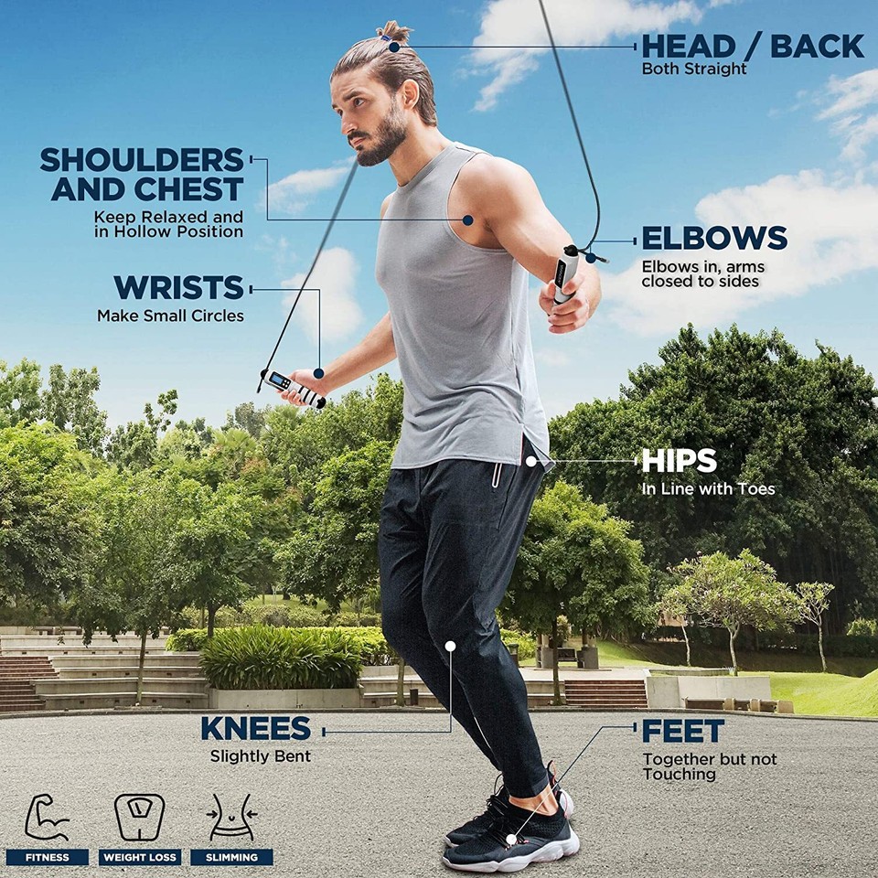 Climbing Skipping Rope by RDX, Digital Counter, Weighted Jump Rope ...