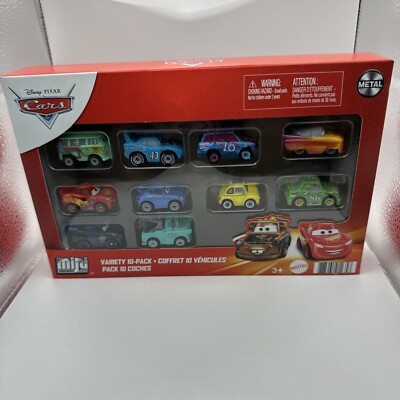 Disney Pixar Cars Mini Racers 10 Pack King Fillmore Luigi Sally New ...