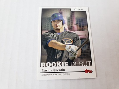 Carlos Quentin Arizona Diamondbacks 2006 Topps Update Rookie Debut ...