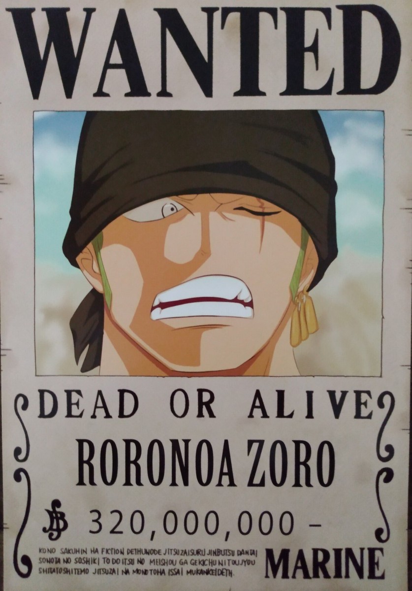 Roronoa Zoro Cartaz De Procurado Usopp