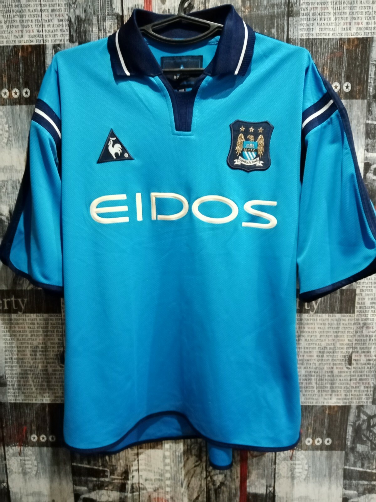 SIZE L MANCHESTER CITY 2002-2003 HOME FOOTBALL SHIRT JERSEY | eBay