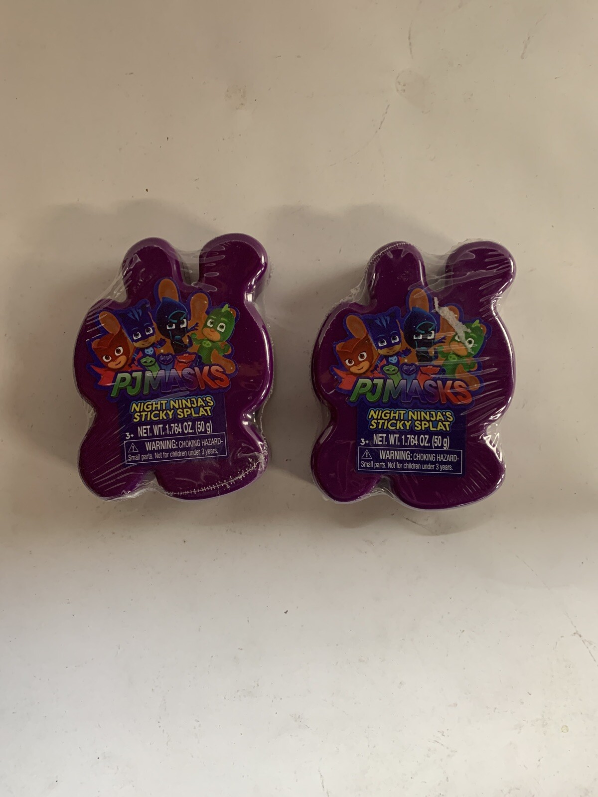 Lot Of 2 Disney Junior PJ Masks Night Ninja's Sticky Splat 1.7 OZ Slime ...