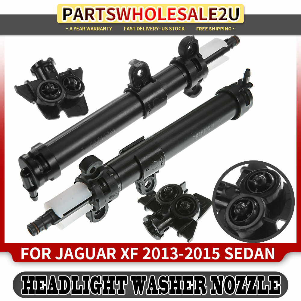 Pair 2 Headlight Washer Nozzles for Jaguar XF 13-15 Left+Right C2Z13781 ...