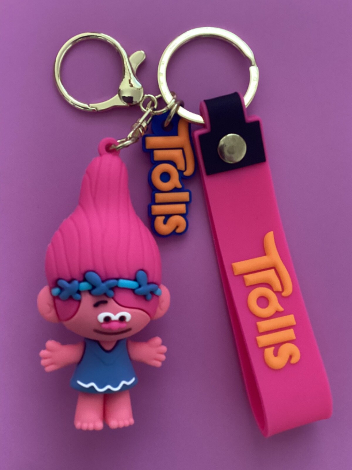 3D Rubber Keychain Trolls Character Keychain Key Ring No-5 | eBay