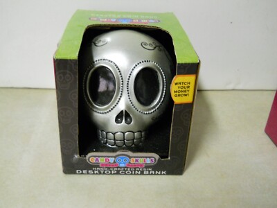 Candy Skull Sweet Death Desktop Coin Bank Resin Silver NEW | eBay