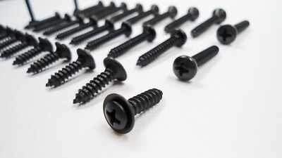 SET OF 30 BLACK INTERIOR SCREWS! FOR FORD CAR/TRUCK F-150 MUSTANG ...