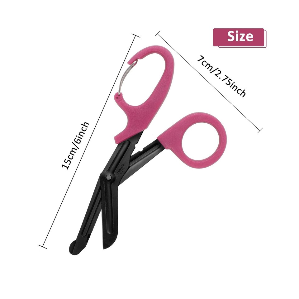 2 Pack Trauma Shears, 5.8 Inch Stainless Steel Medical Scissors ...