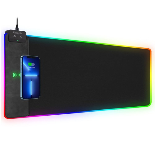 Wireless Charging RGB Gaming Mouse Pad, 31.5"x15.7" Large Desk Mat ...