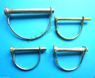 6mm 8mm 10mm 11mm Shaft Locking Pipe Pins D Clip Trailer Tractor Drop ...