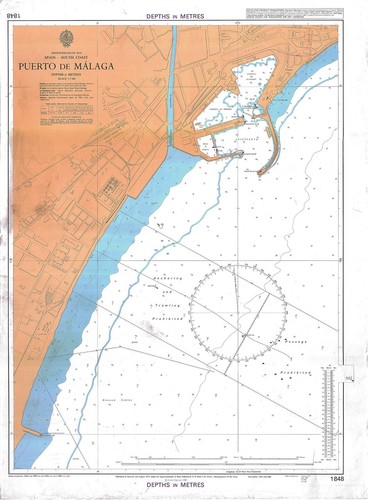 Admiralty 1848 Mediterranean Sea Spain South Coast Puerto De Malaga ...
