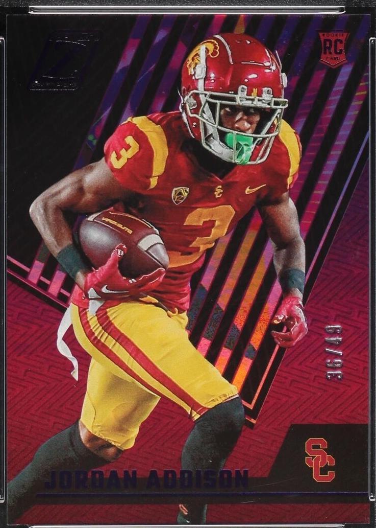 2023 Panini Chronicles Draft Picks - Zenith Jordan Addison #9 Purple ...