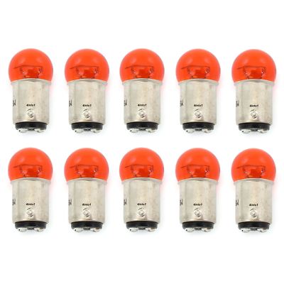 Set of 10 Mini 1157 Turn Signal Bulbs - Dual Filament - Amber | eBay