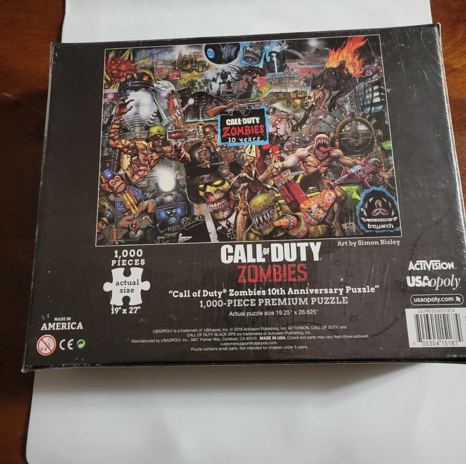 Call Of Duty Zombies 10 Years 1000 Piece Premium Puzzle Anniversary ...