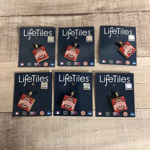 6X OHIO STATE UNIVERSITY BUCKEYES LIFE TILES PENDENT CHARM JEWELRY TILE ...