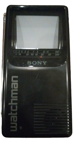 Vintage Sony Watchman Portable Personal Analog TV Black & White FD-230 ...