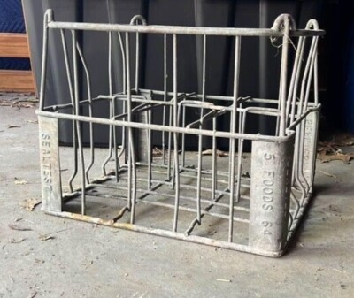 Vintage Sealtest Metal Wire Milk Crate Box Dairy | Farmhouse Décor | eBay