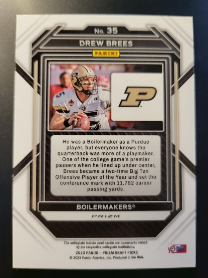 2023 Prizm Draft Picks Drew Brees GREEN PRIZM card #35 | eBay