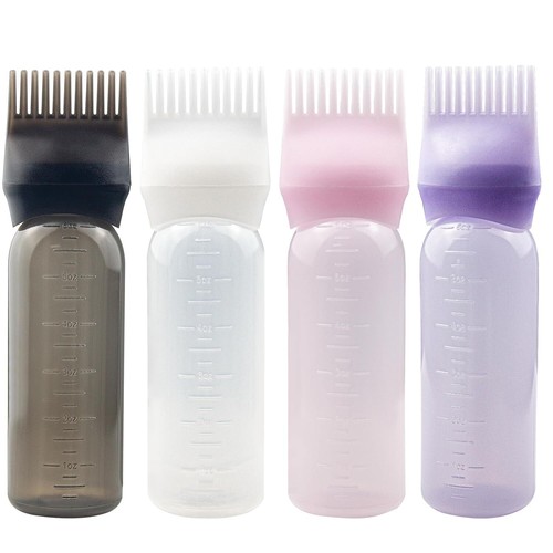 4 PCS Root Comb Applicator Bottle,Hair Oiling Applicator,Hair Oil ...