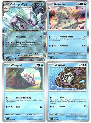 Golisopod ex 050/182 - Paradox Rift - Double Rare - Pokemon 4 Card Set ...