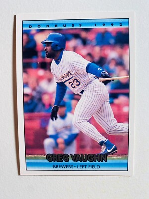 1992 DONRUSS #224 GREG VAUGHN NM-MT MLB BASEBALL CARD | eBay