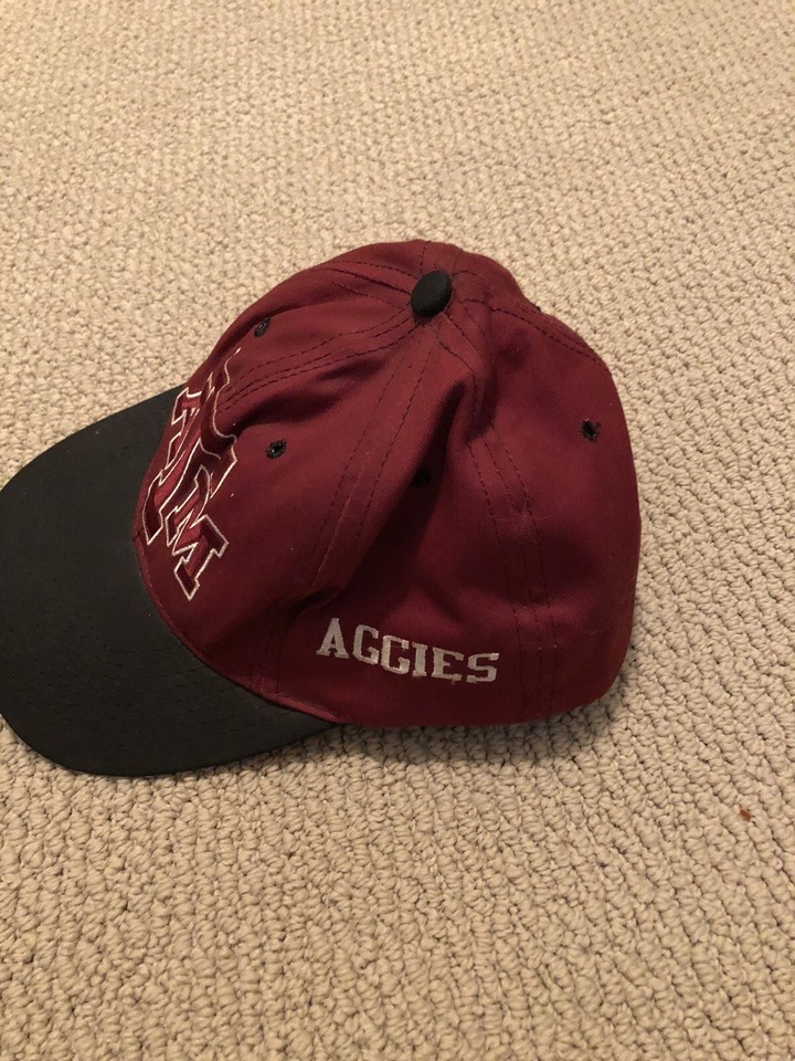 Texas A&M Aggies Logo Stitched Starter Fitted Cap Hat Maroon Size 7 3/8 ...