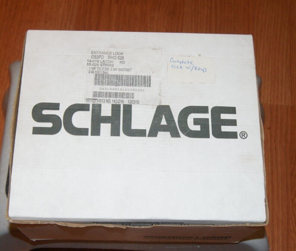 SCHLAGE LOCK INGERSOL RAND D53PD RHO 626 UNUSED IN BOX | eBay