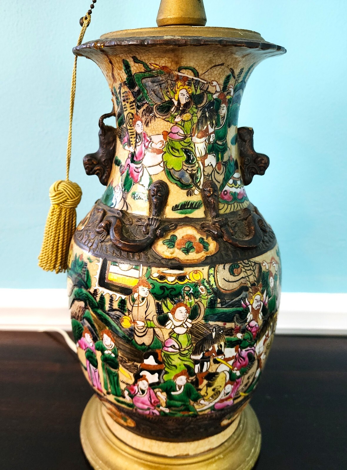 Antique Chinese Nanking Vase Lamp Qing Dynasty 19th Century | eBay