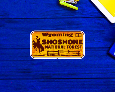 Shoshone National Forest License Plate Wyoming Rusted Sticker 4" | eBay