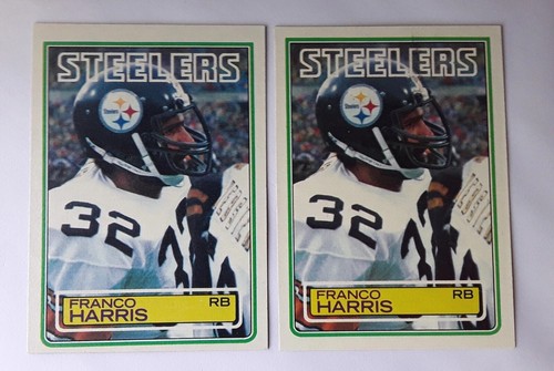 2 ) 1983 Topps Franco Harris Football Cards Lot Sale Pittsburgh ...