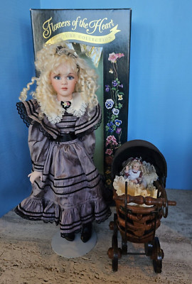 Jan McLean POPPY Flowers of the Heart 15" Porcelain blonde w/baby ...