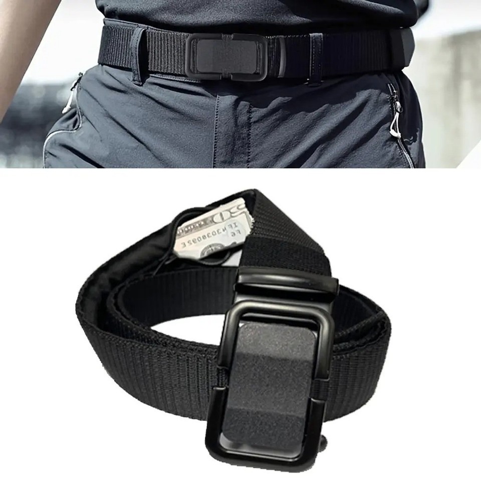 Travel Security Belt Hidden Money Pouch Wallet Pocket Waist Belt Safe ...