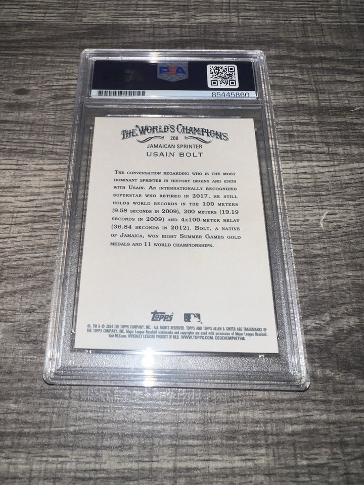 Usain Bolt Signed 2024 Allen & Ginter Trading Card #208 Legend PSA/DNA ...