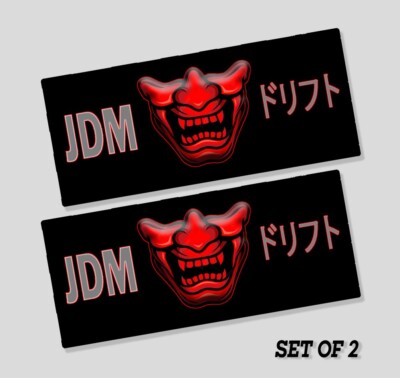 Slap Sticker RED DEMON MASK JDM Bumper Vinyl window Drift Laptop | eBay ...