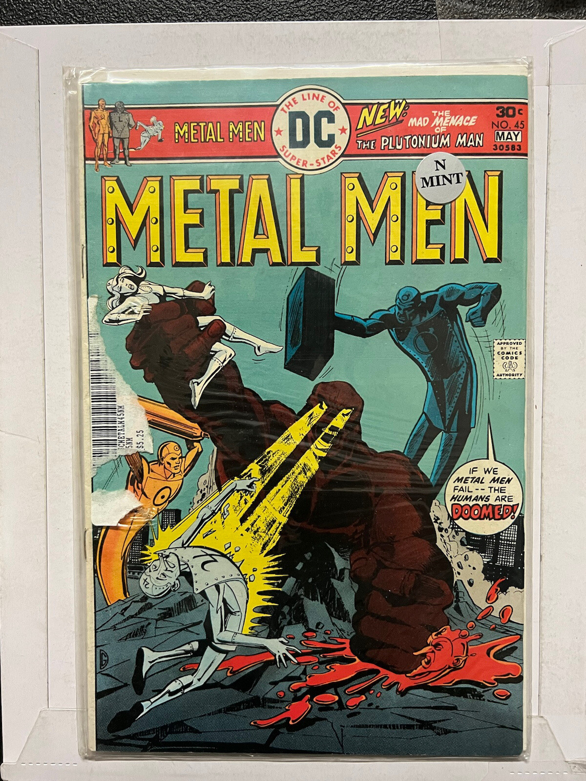 Metal Men 45, NM, DC 1976, Bronze Age, Walt Simonson, The Plutonium Man ...
