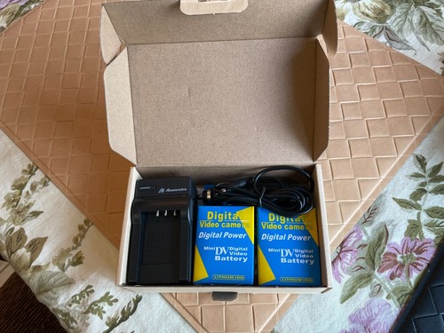 PowerExtra Mini DV Digital Video Battery Power 2 Pack with Plug in ...