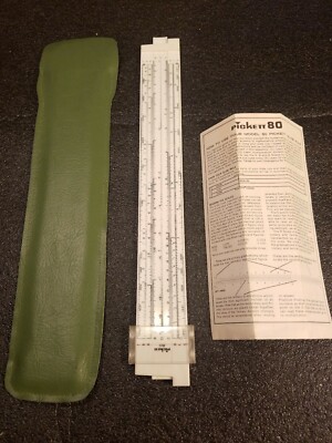 Vintage PICKETT Architecture Drafting Slide Ruler with Case & Slide ...