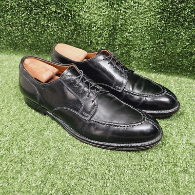 Alden 961 Black Leather Blucher Derby Split Toe Dress Shoes Mens Size ...