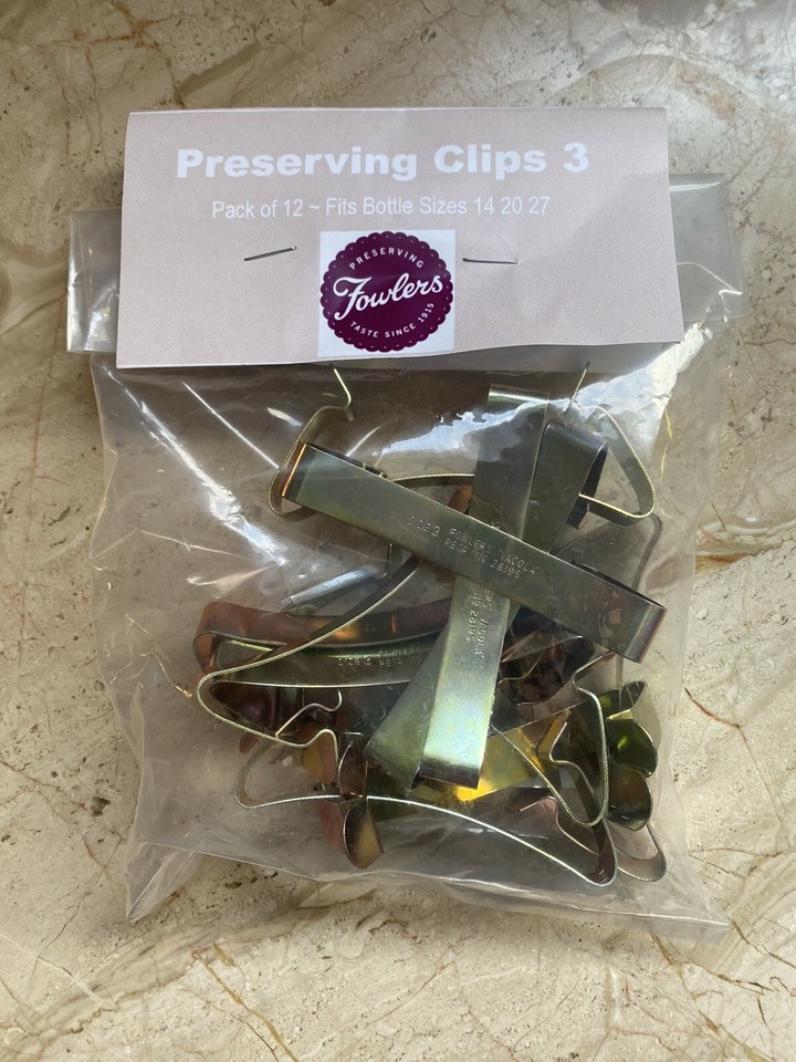 Fowlers Vacola 12 x Steel Preserving Clips Size 3 Brand New | eBay
