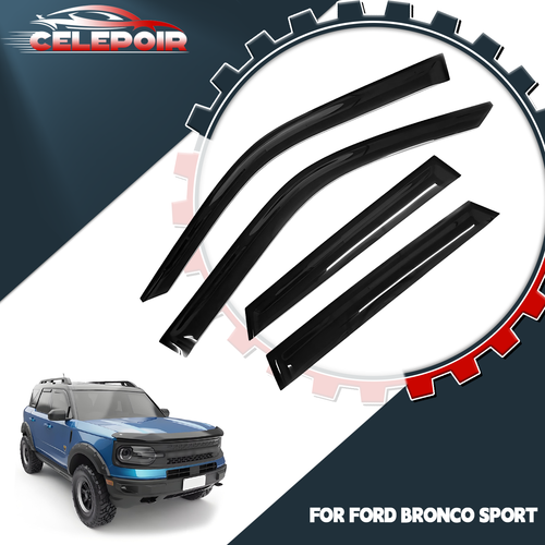 4Pcs Window Visor Vent Sun Rain Guard Deflector Ford Bronco Sport 2021 ...