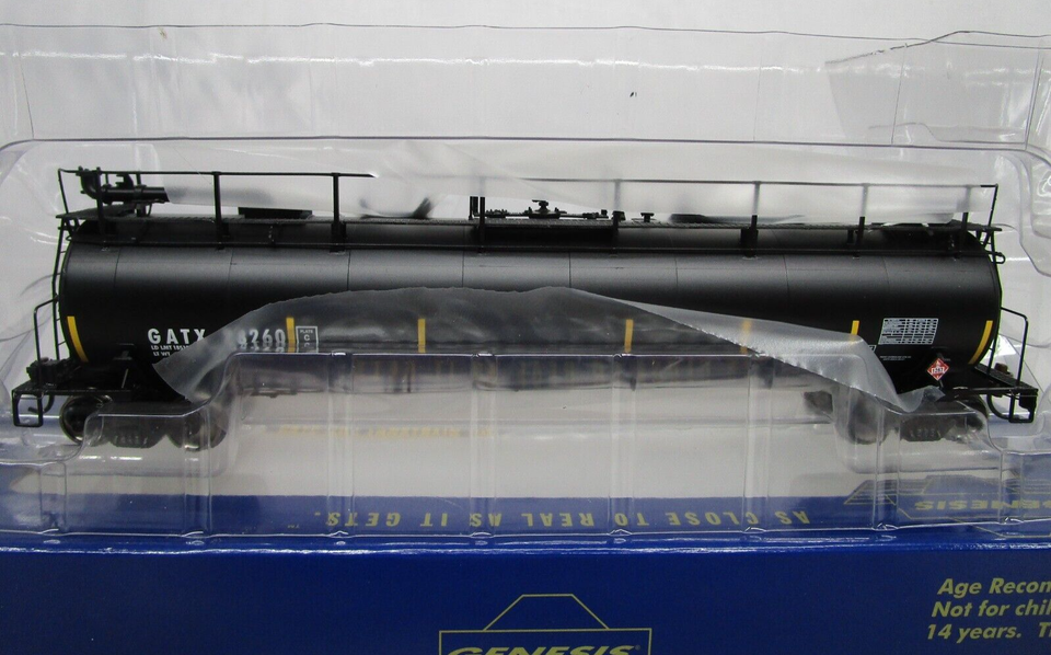 Athearn Genesis HO Scale GATX Tank Train 23K Gallon Tank Car Set End ...