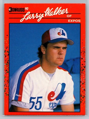 1990 Donruss Larry Walker #578 Rookie Baseball Card RC Montreal Expos ...