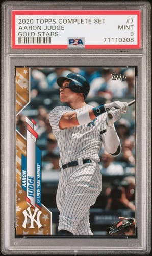 2020 Topps Complete Set Aaron Judge Gold Stars #7 PSA 9 MINT NEW YORK ...