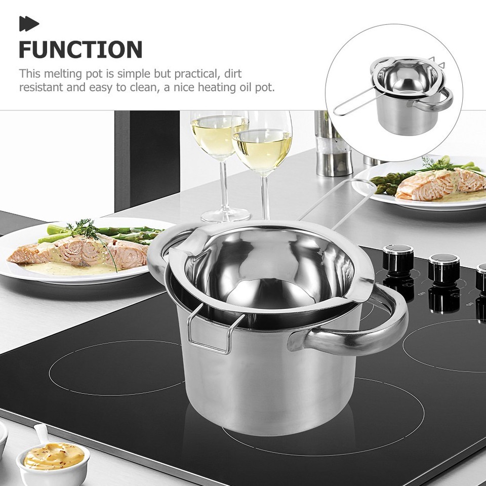 Stainless Steel Double Boiler Butter Heating Pot Chocolate Melting for ...