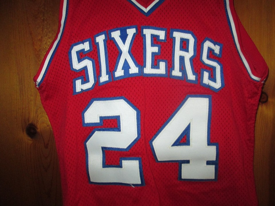 Philadelphia 76ers Sixers Vtg 70s 1980s Rawlings Sewn Jersey #24 Bobby ...