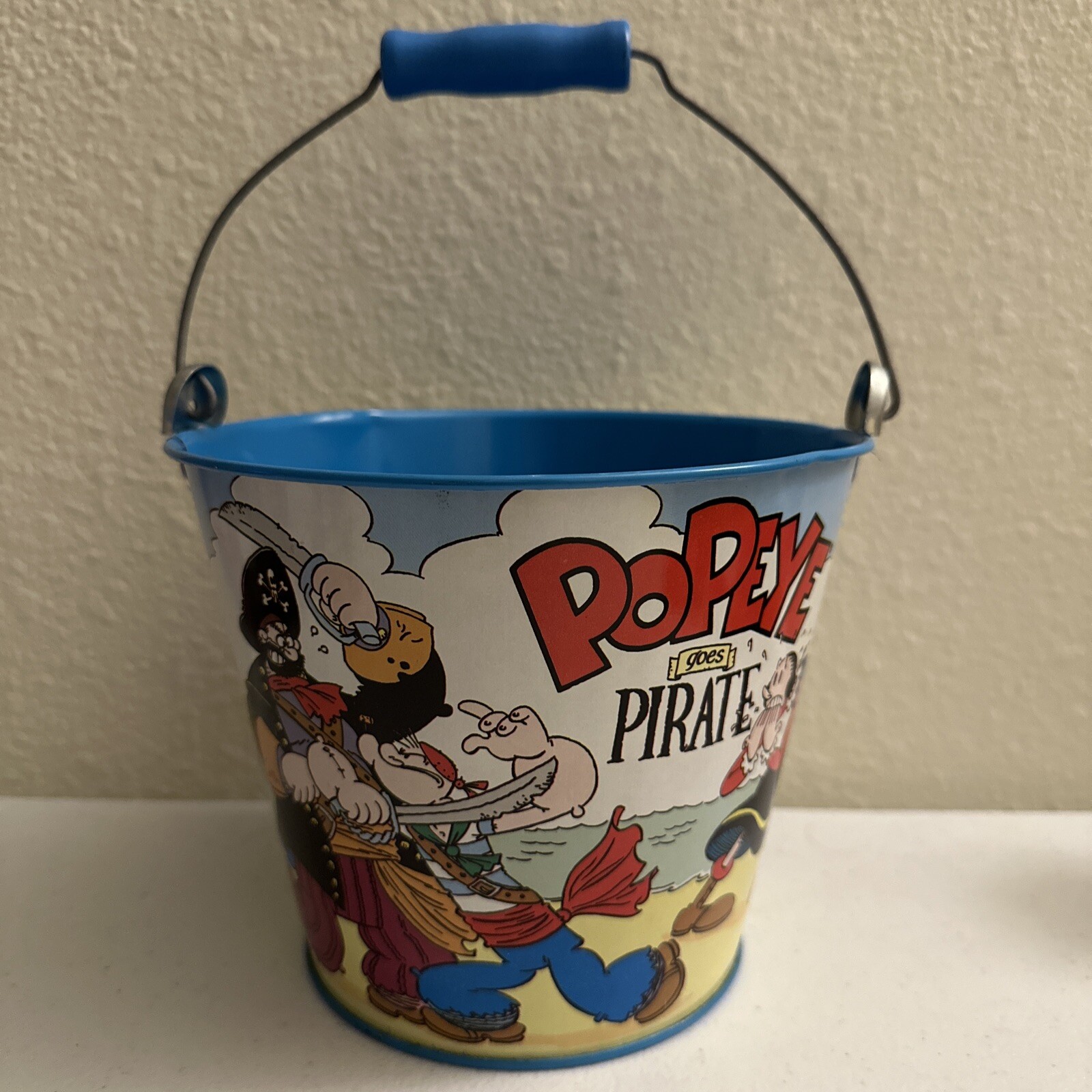 Vintage 1996 King Features Syndicate Popeye Goes Pirate Tin Sand Bucket ...