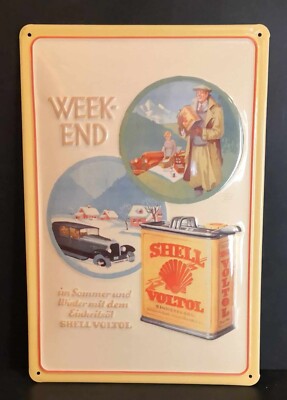 Shell Voltol Blechschild,3-D-Optik, ca. 20 x 30 cm, Deko, Weekend, Neu ...