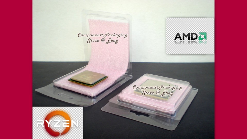 AMD Ryzen 7 5 3 CPU Packaging Case Clam Shell with Anti Static Foam Qty ...