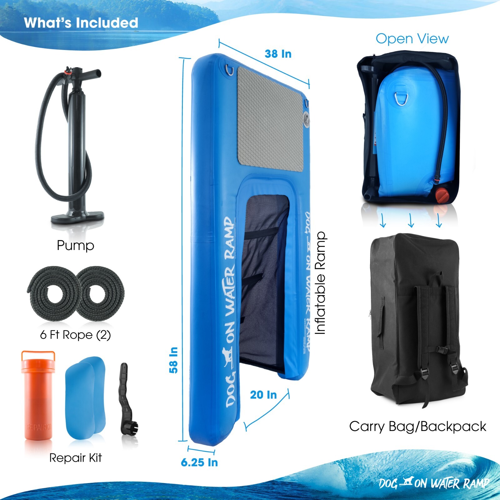 Dog on Water Ramp for Boat, Dock, or Pool. for Dogs up to 200 lbs Free ...